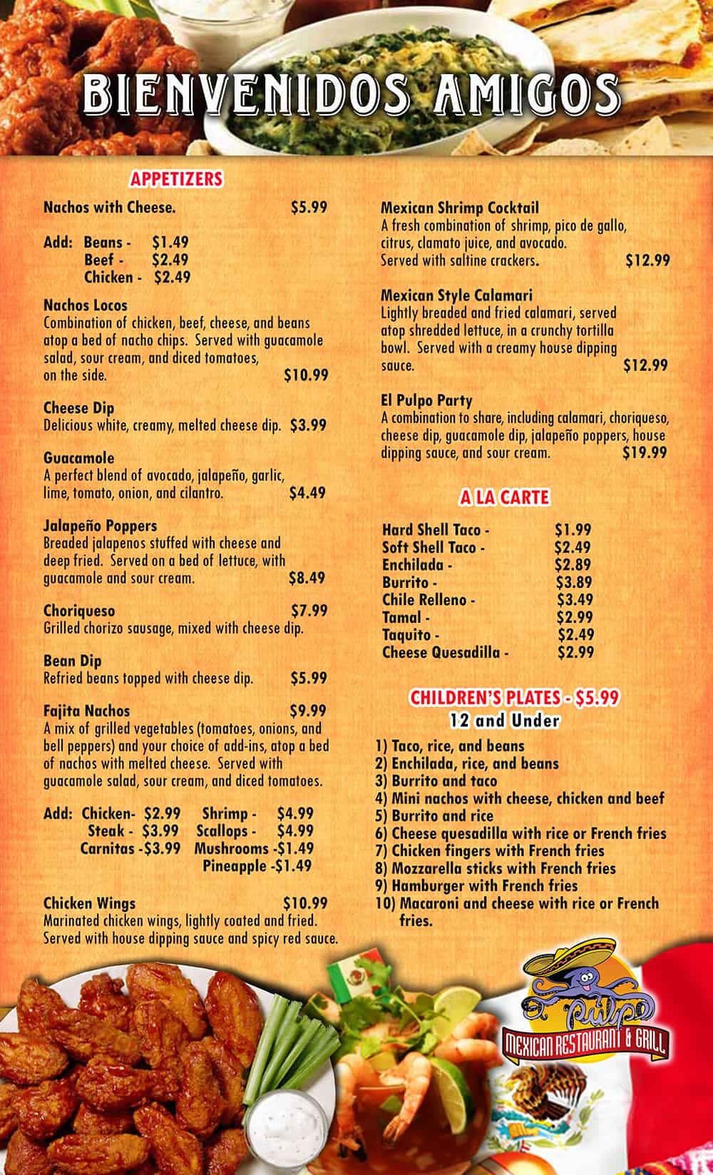 Mexican Cuisine in Binghamton, NY | (607) 772-8226 El Pulpo Mexican ...